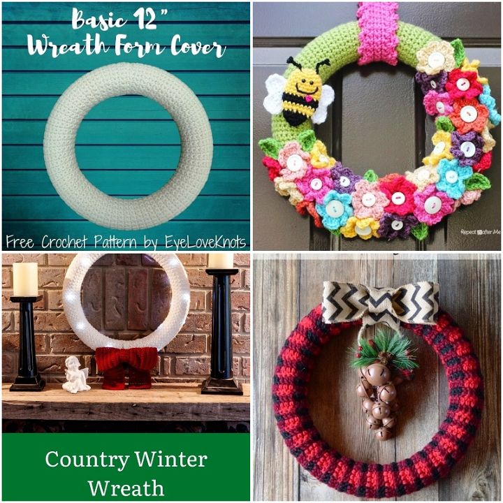 20 Easy & Free Crochet Wreath Patterns - Susie Harris