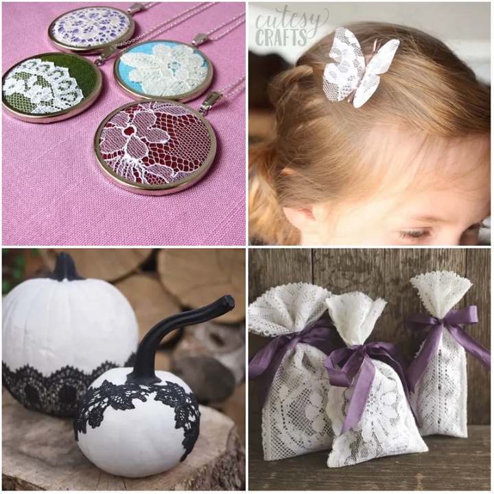 20 Best DIY Lace Crafts And Projects - Susie Harris