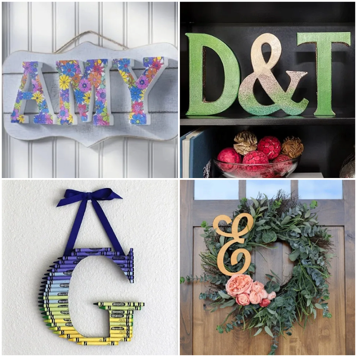 20 DIY Wood Letters Crafts - Susie Harris