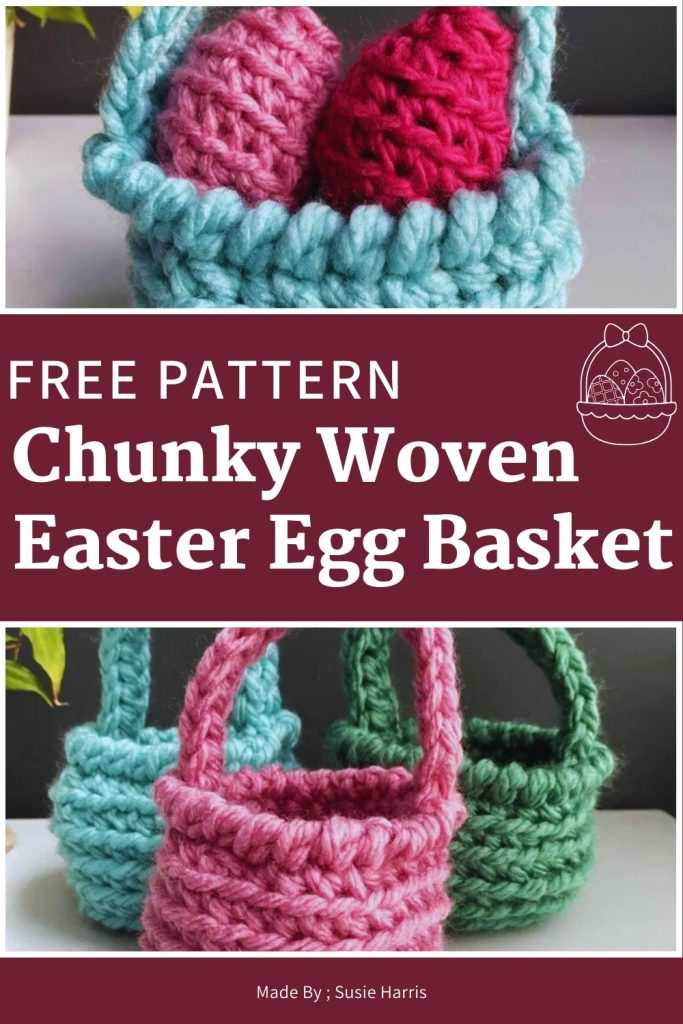 15 Crochet Easter Egg Basket - Susie Harris